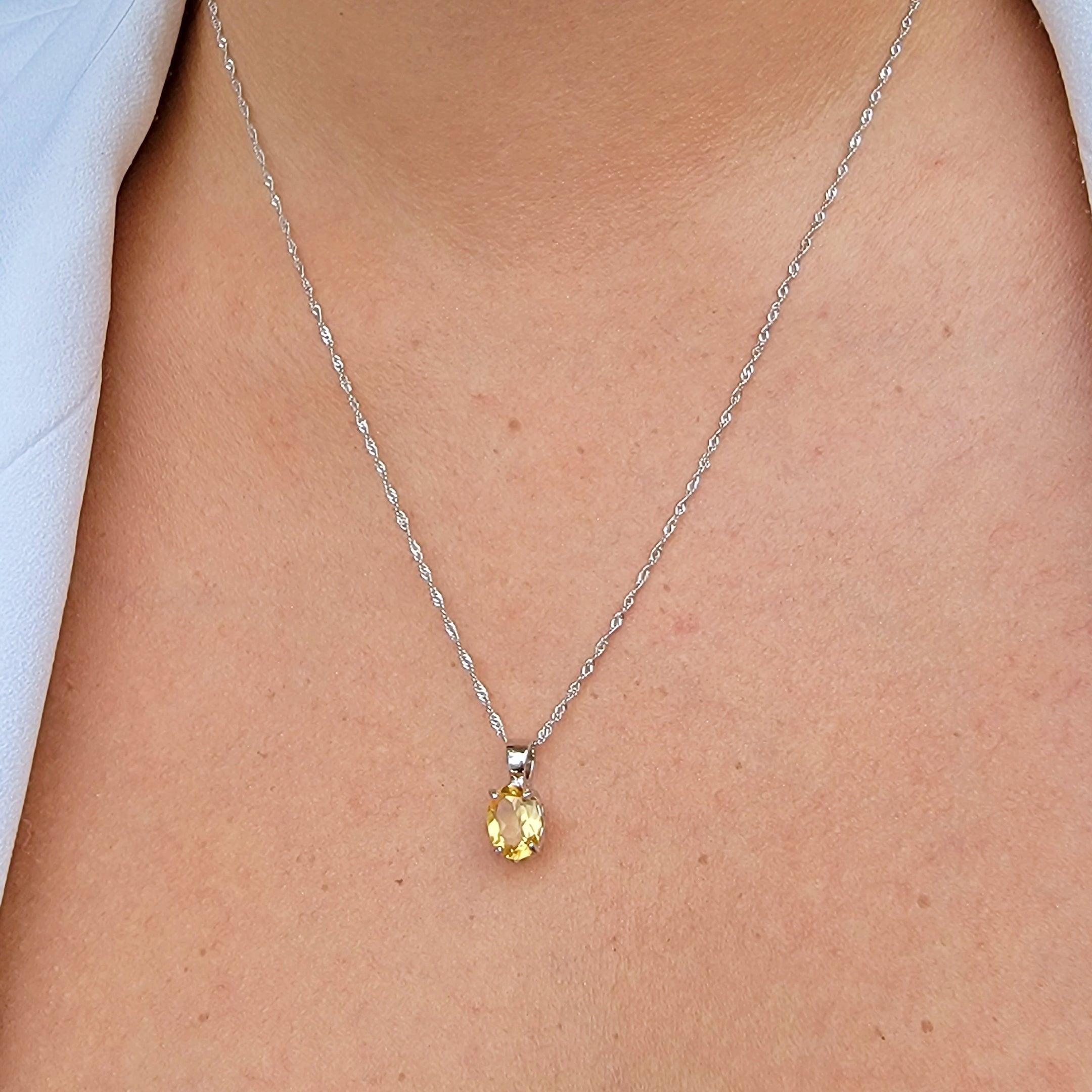Genuine citrine necklace store